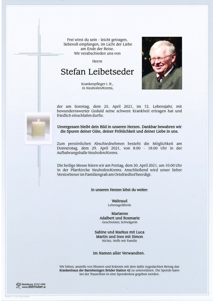 Todesanzeigen » Tischlerei - Bestattung Oberhuber